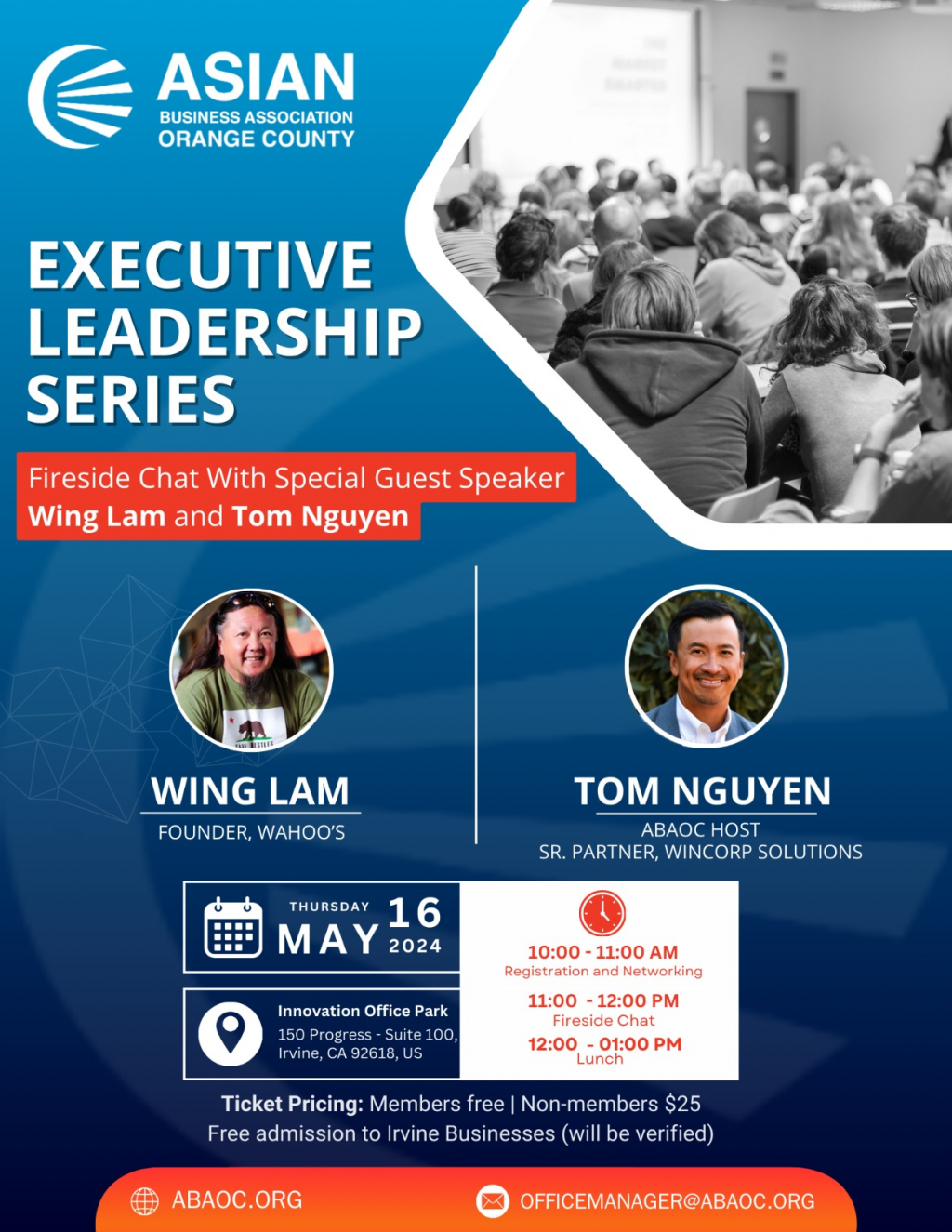 Executive Leadership Series – Fire Side Chat with Special Guest Wing Lam and Tom Nguyen