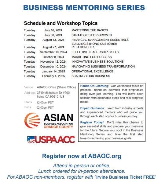ABAOC – USPAACC BUSINESS MENTORING SERIES