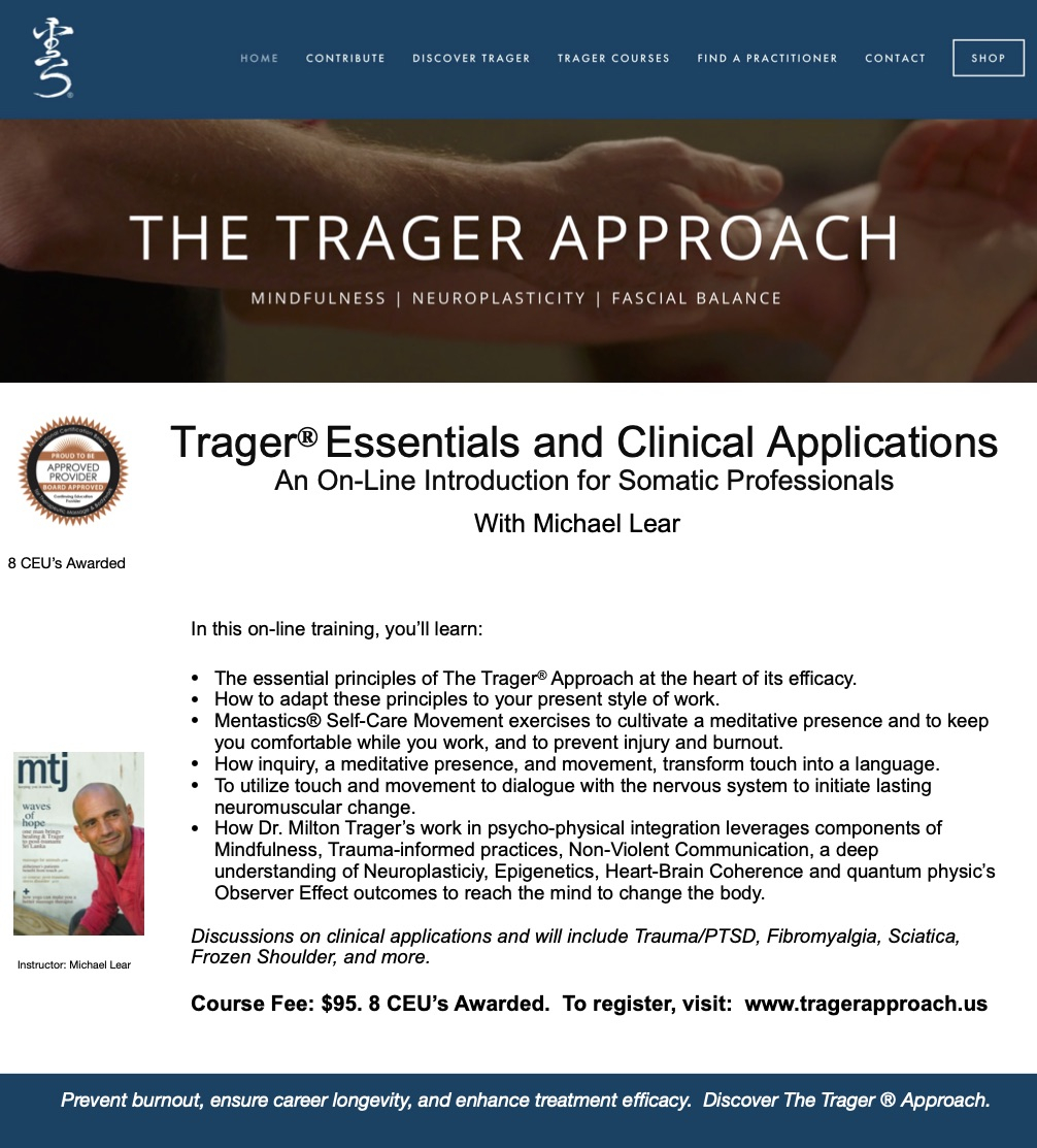 Image for An Introduction to the Trager Approach for Manual Professionals