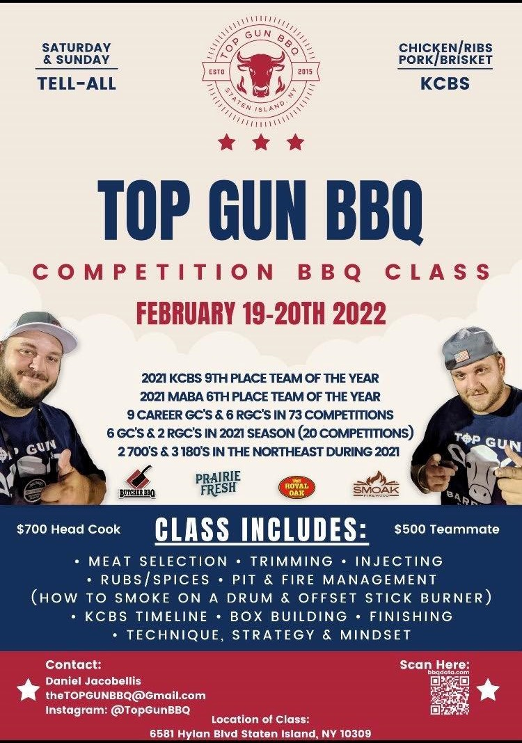 Top Gun BBQ Competition BBQ ClassMid Atlantic Barbecue Association