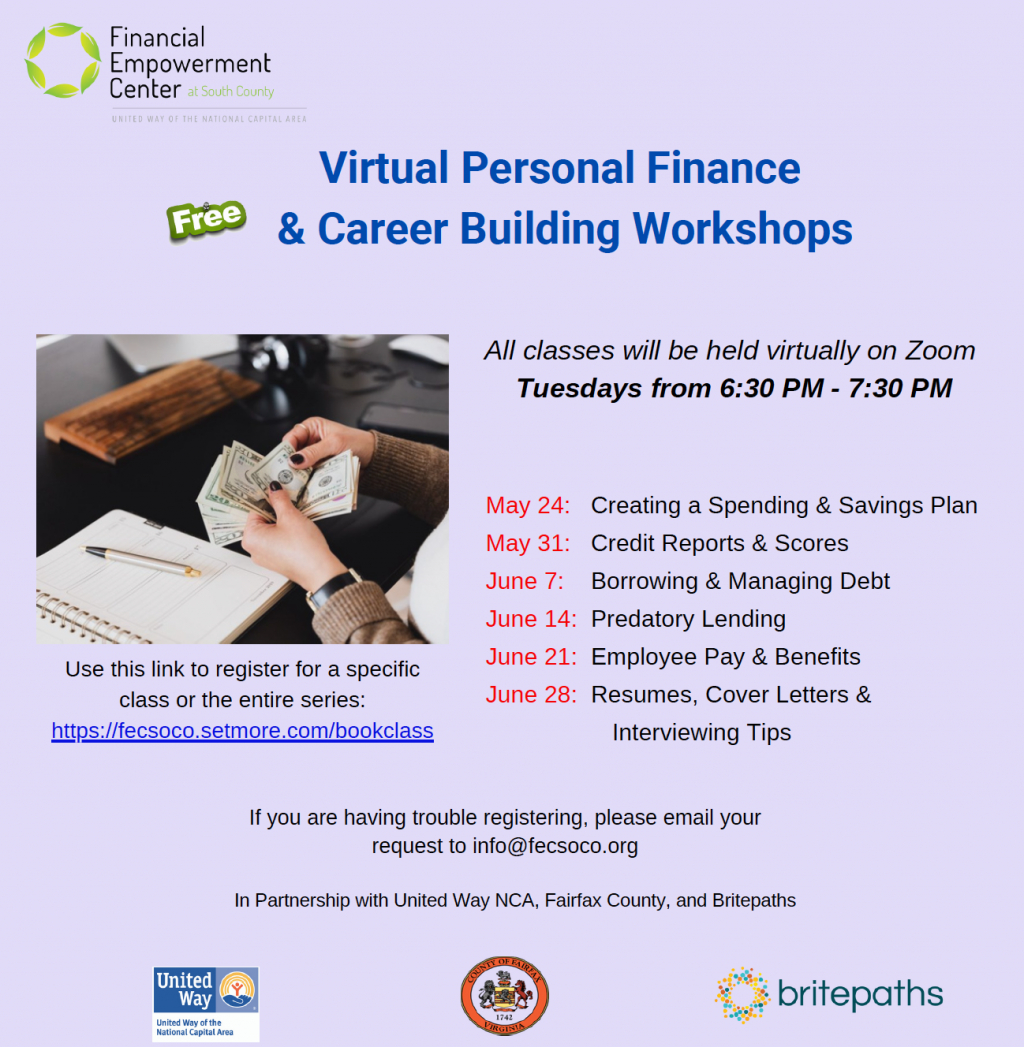 Image for Virtual Personal Finance & Career Building Workshops