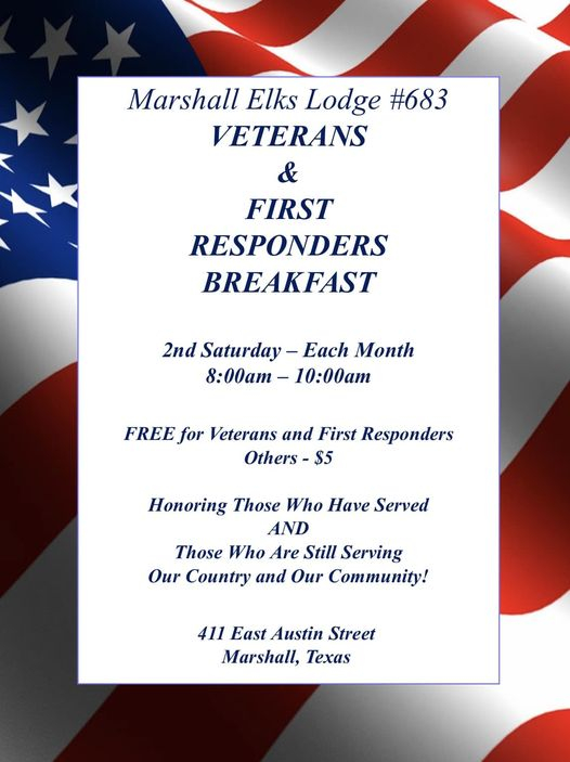 Veterans & First Responders Breakfast - Greater Marshall Chamber of ...