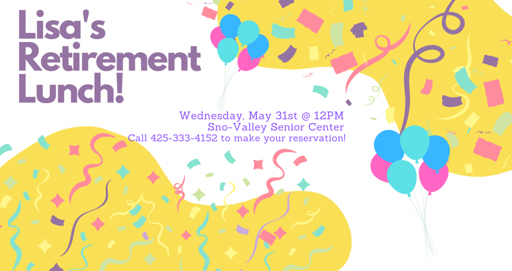 Lisa's Retirement Lunch! – Carnation Chamber of Commerce