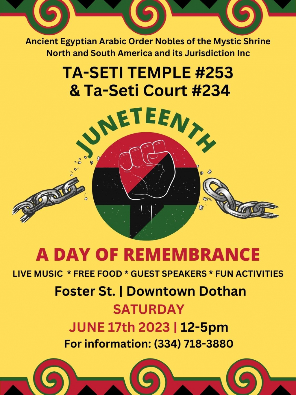 TA-Seti Temple #253 & Ta-Seti Court #234 present Juneteenth A Day to ...