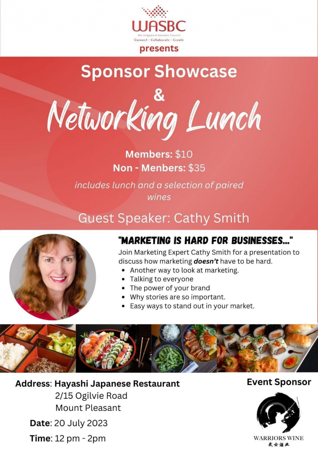 Sponsor Showcase and Networking Lunch - WA-Singapore Business Council
