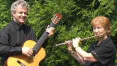 guitarist keith calmes with flautist marjorie koharski