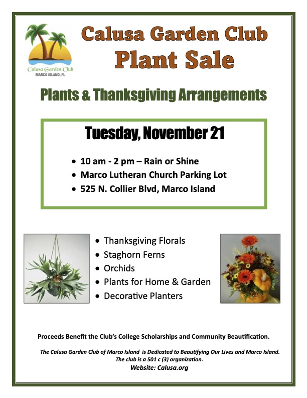 Our Events | Calusa Garden Club of Marco Island