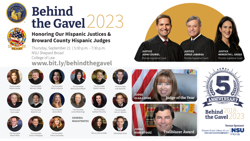 Image for Behind the Gavel: Honoring Our Hispanic Justices & Broward ...