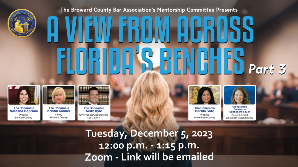 Image for A View from across Florida’s Benches Part 3