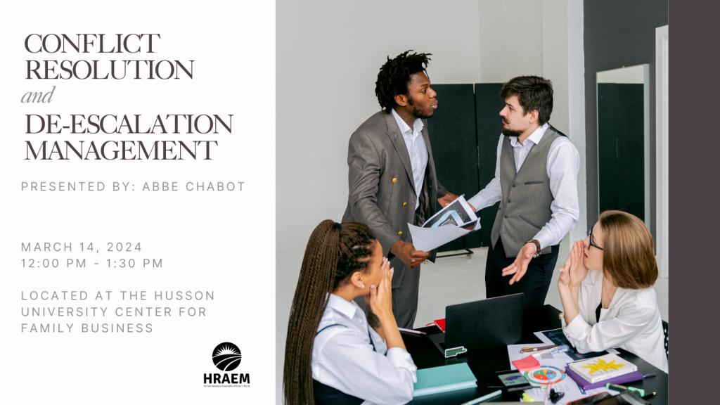 Conflict Resolution and De-Escalation Management – Human Resources ...