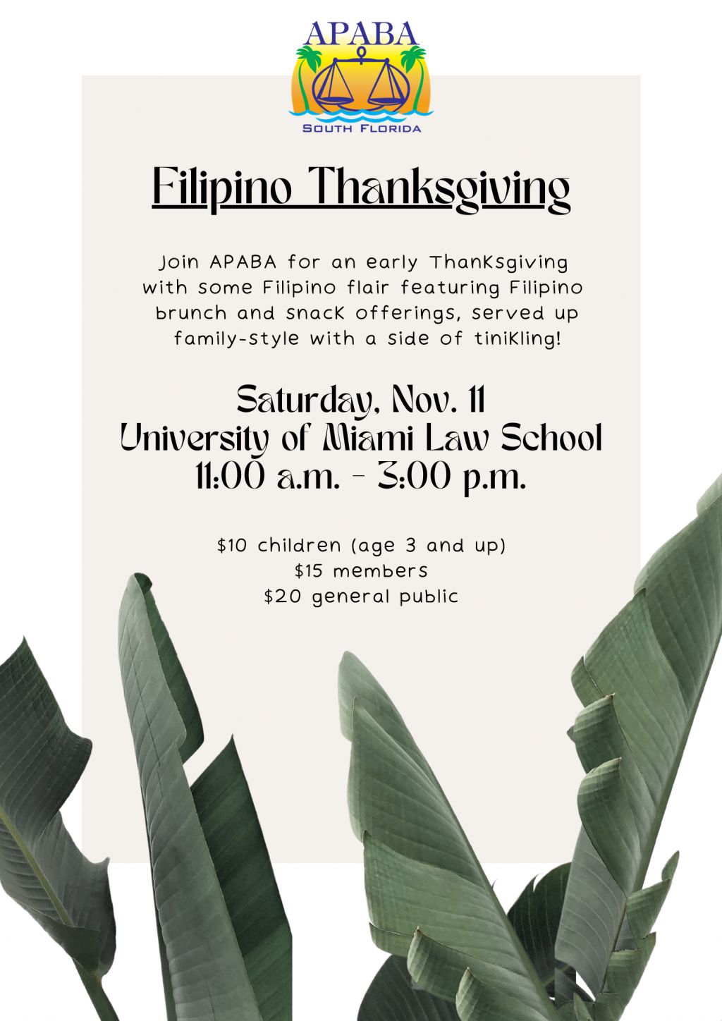 Image for APABA Filipino Thanksgiving