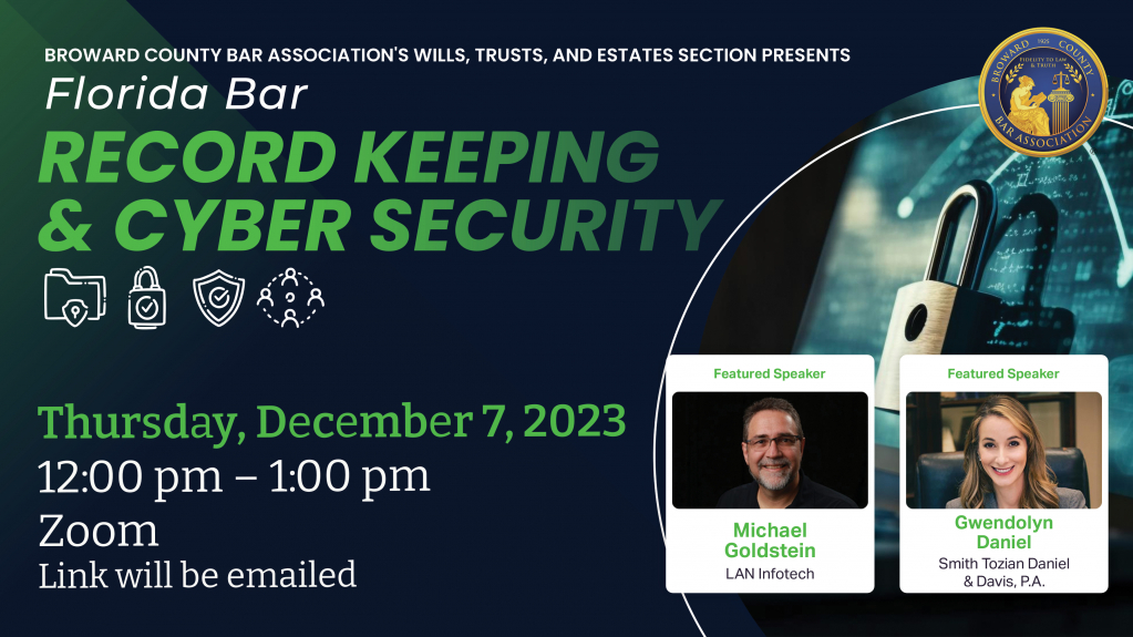 Image for Florida Bar Record Keeping & Cyber Security