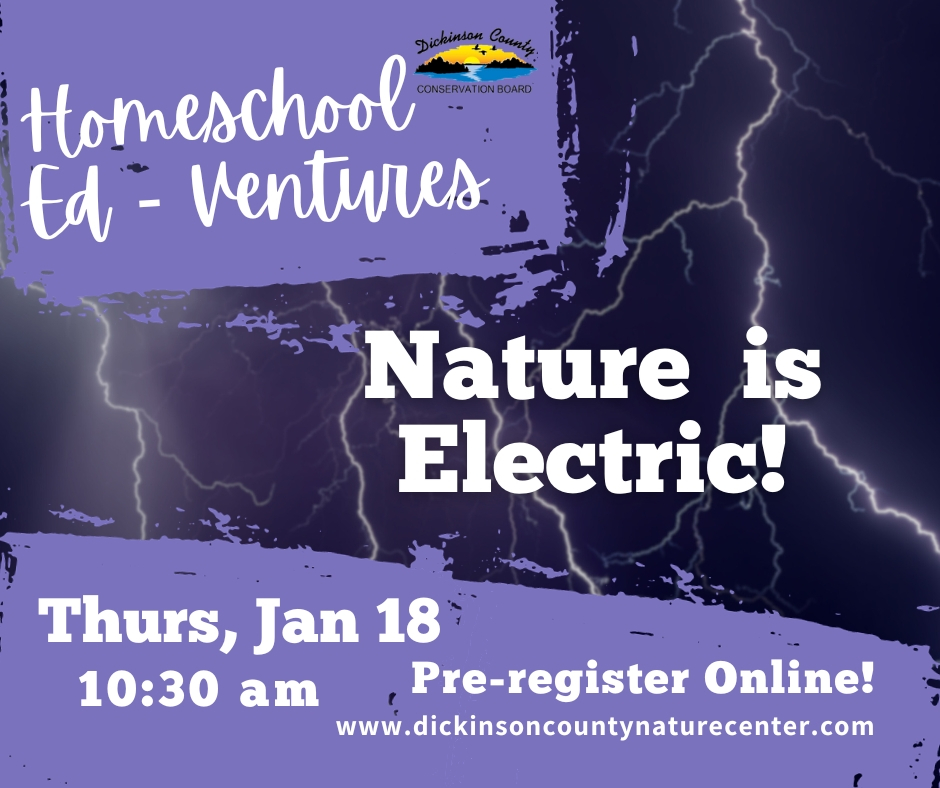 Homeschool Ed-Ventures: Nature is Electric! – Dickinson County Conservation Board