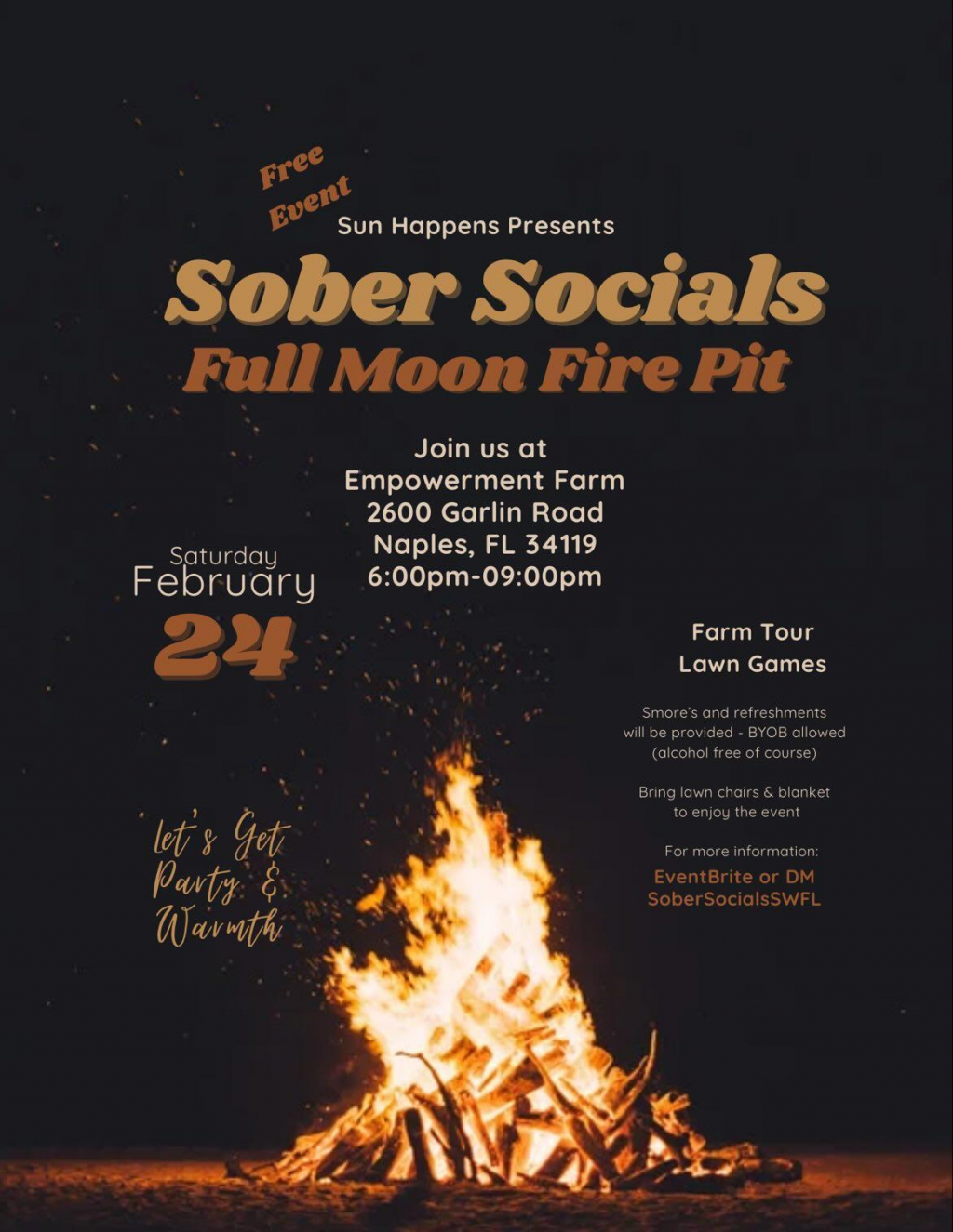 Image for Sober Socials- Full Moon Fire Pit