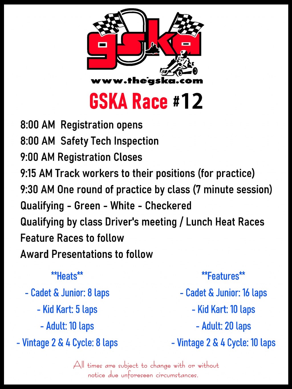 GSKA #12 DW Legacy – Georgia Karting Championship Series Race #4 ...