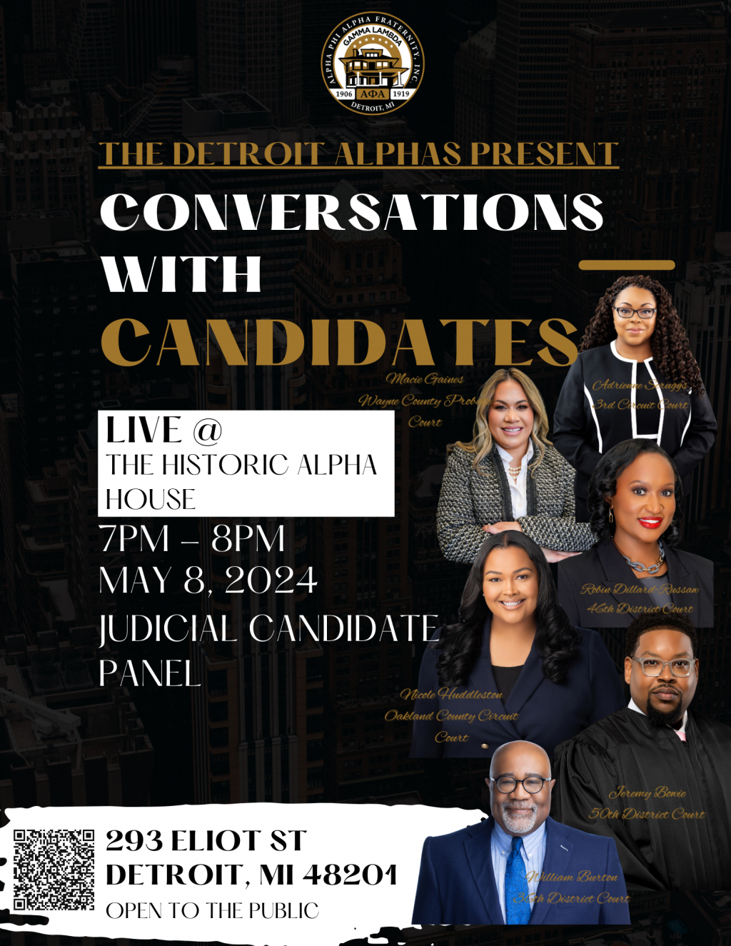 Conversations with Candidates: Judicial Candidate Panel – Detroit Alphas