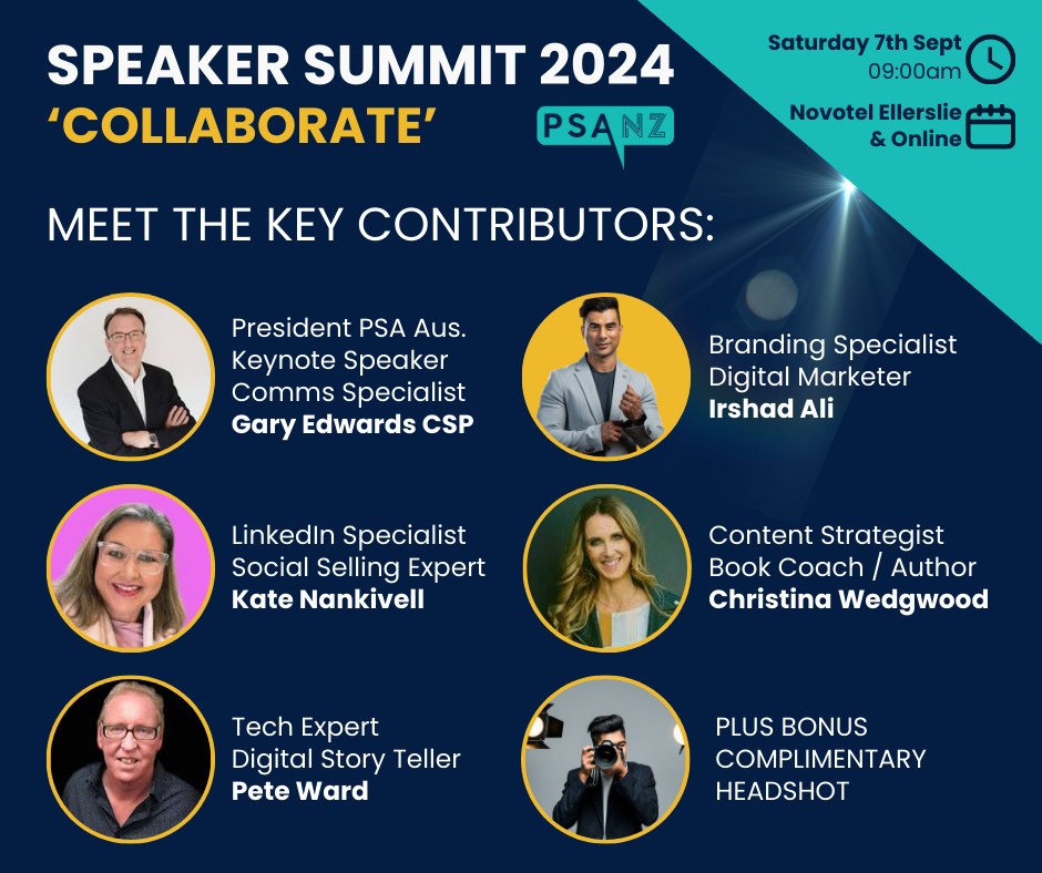 Speakers Summit - 2024 - Professional Speakers Association of NZ