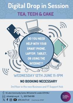 Image for Tea, Tech and Cake - Digital drop in session
