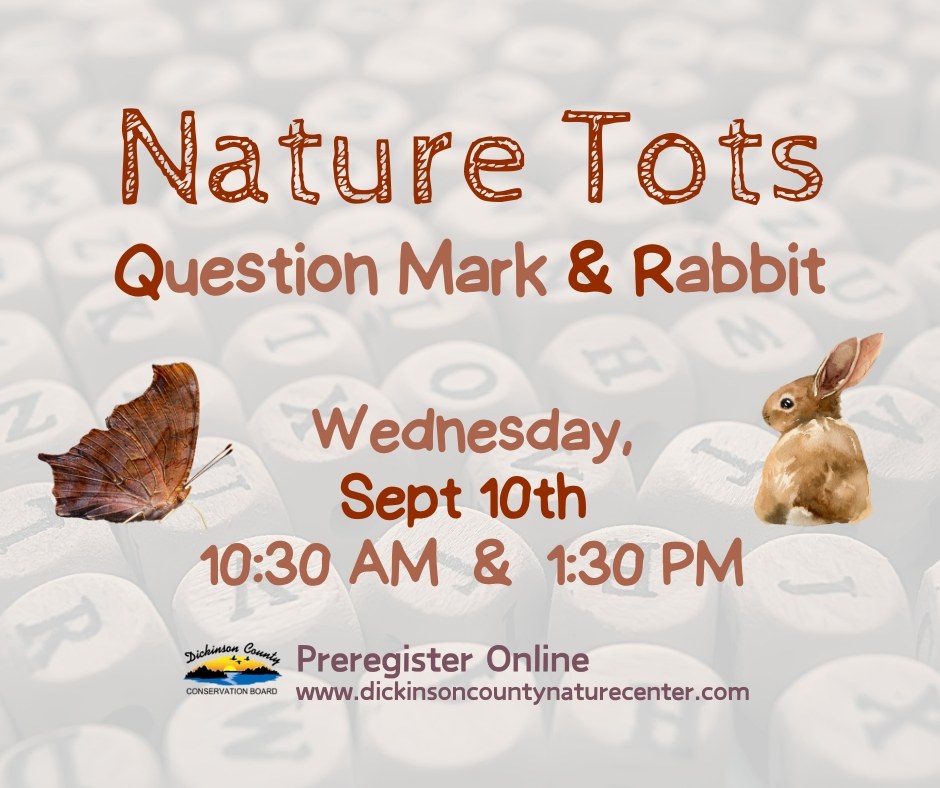 Nature Tots: Question Mark and Rabbit – Dickinson County Conservation Board