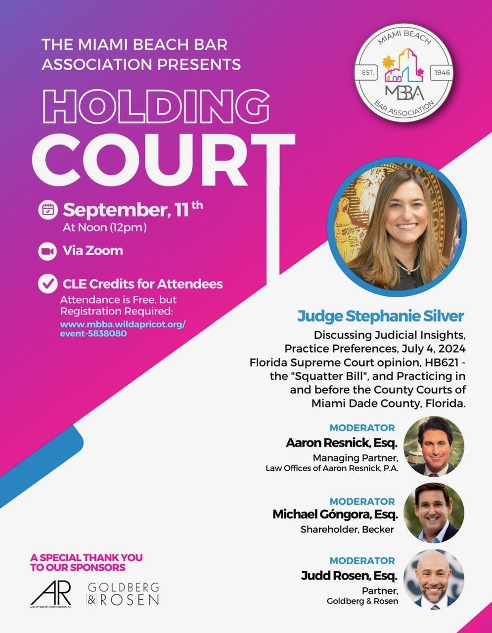 Image for Miami Beach Bar Association: Holding Court with Miami Beach ...