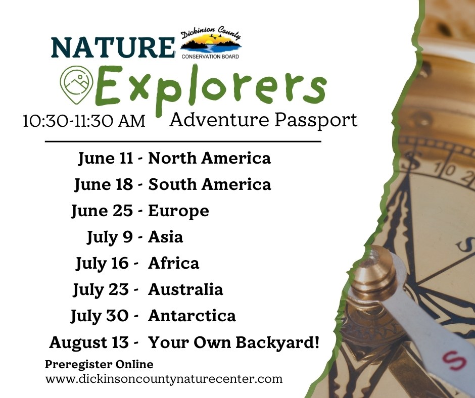 Nature Explorers- Adventure Passport: Africa – Dickinson County Conservation Board