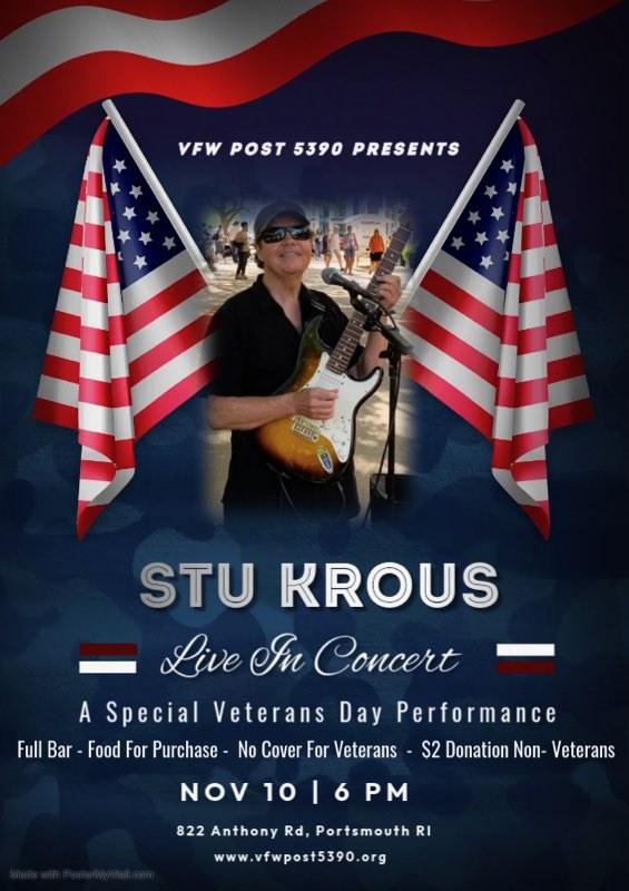 Stu Krous Live in concert for Veterans Day – VFW Post 5390