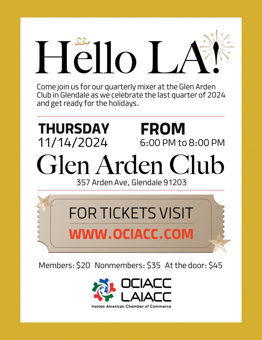 Glen Arden Club Mixer – OCIACC