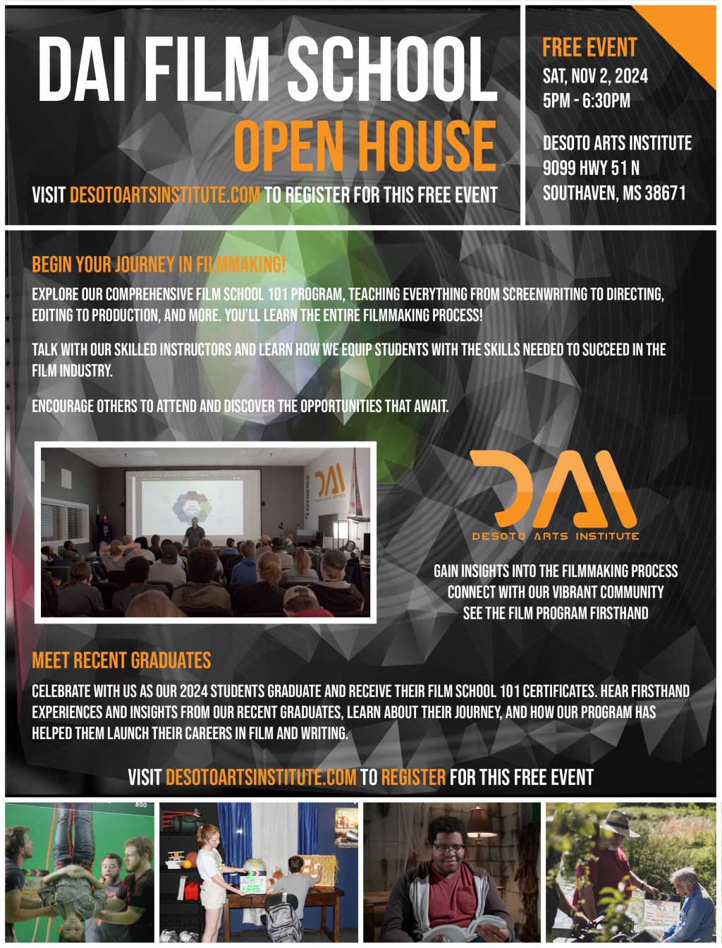 Desoto Arts Institute Calendar