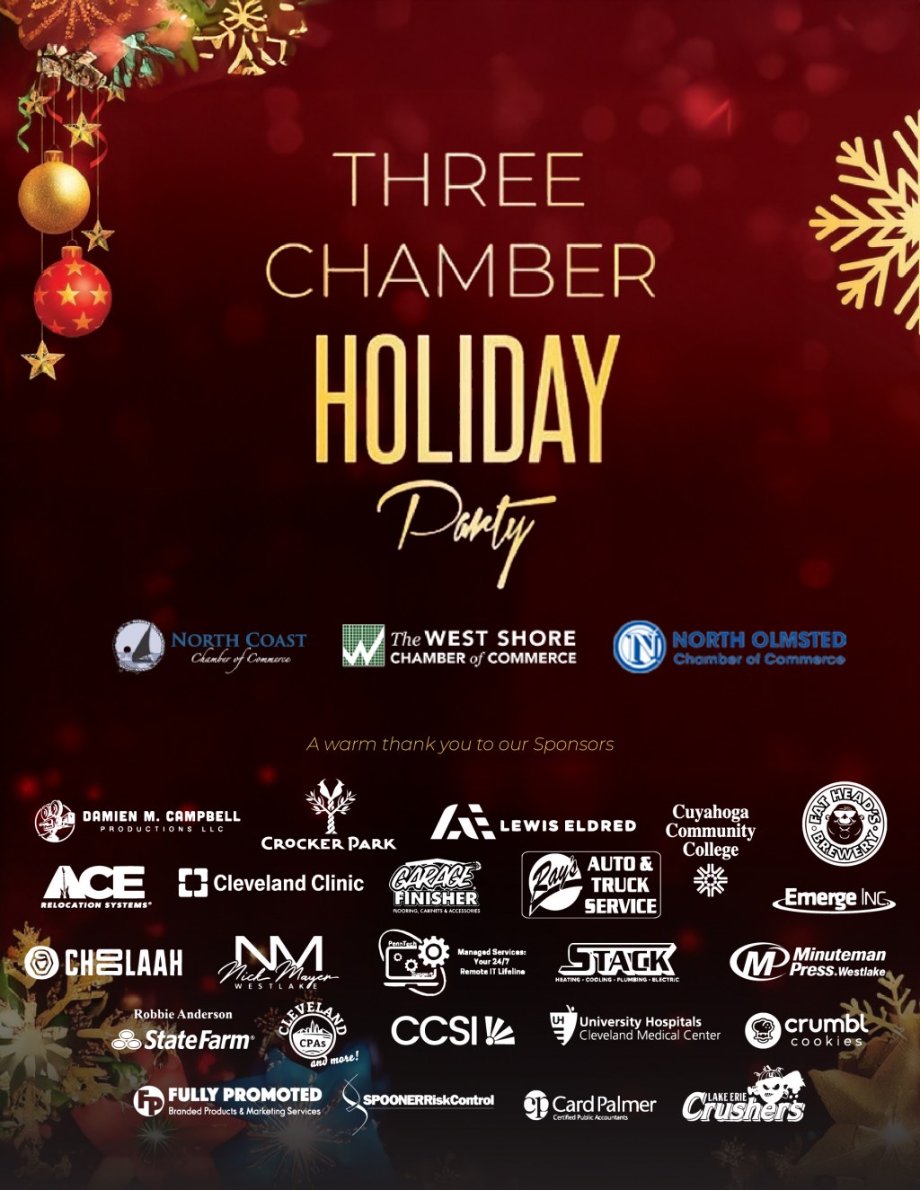 Three-Chamber Holiday Party! – North Coast Chamber of Commerce