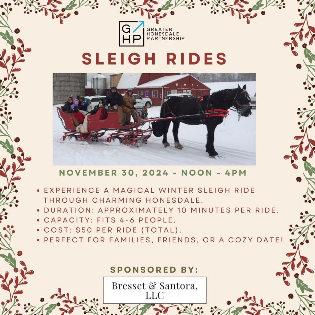 One Horse Open Sleigh Rides – Greater Honesdale Partnership