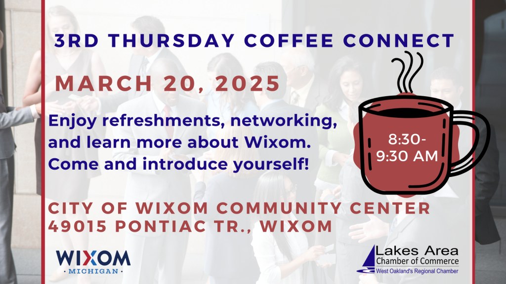 Image for 3rd Thursday Coffee Connect: City of Wixom Community Center