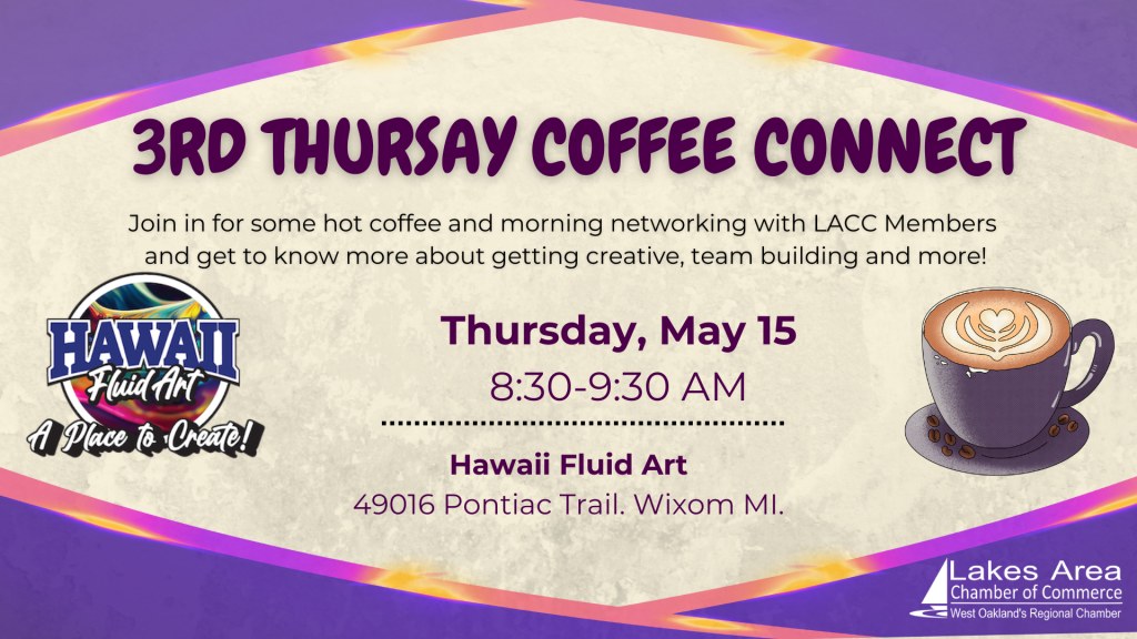 Image for 3rd Thursday Coffee Connect: Hawaii Fluid Art