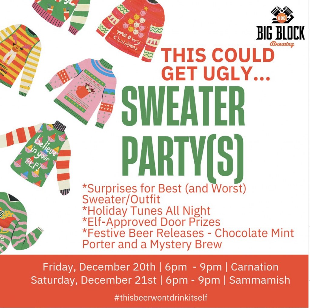 Best & Worst Holiday Sweater Night – Carnation Chamber of Commerce