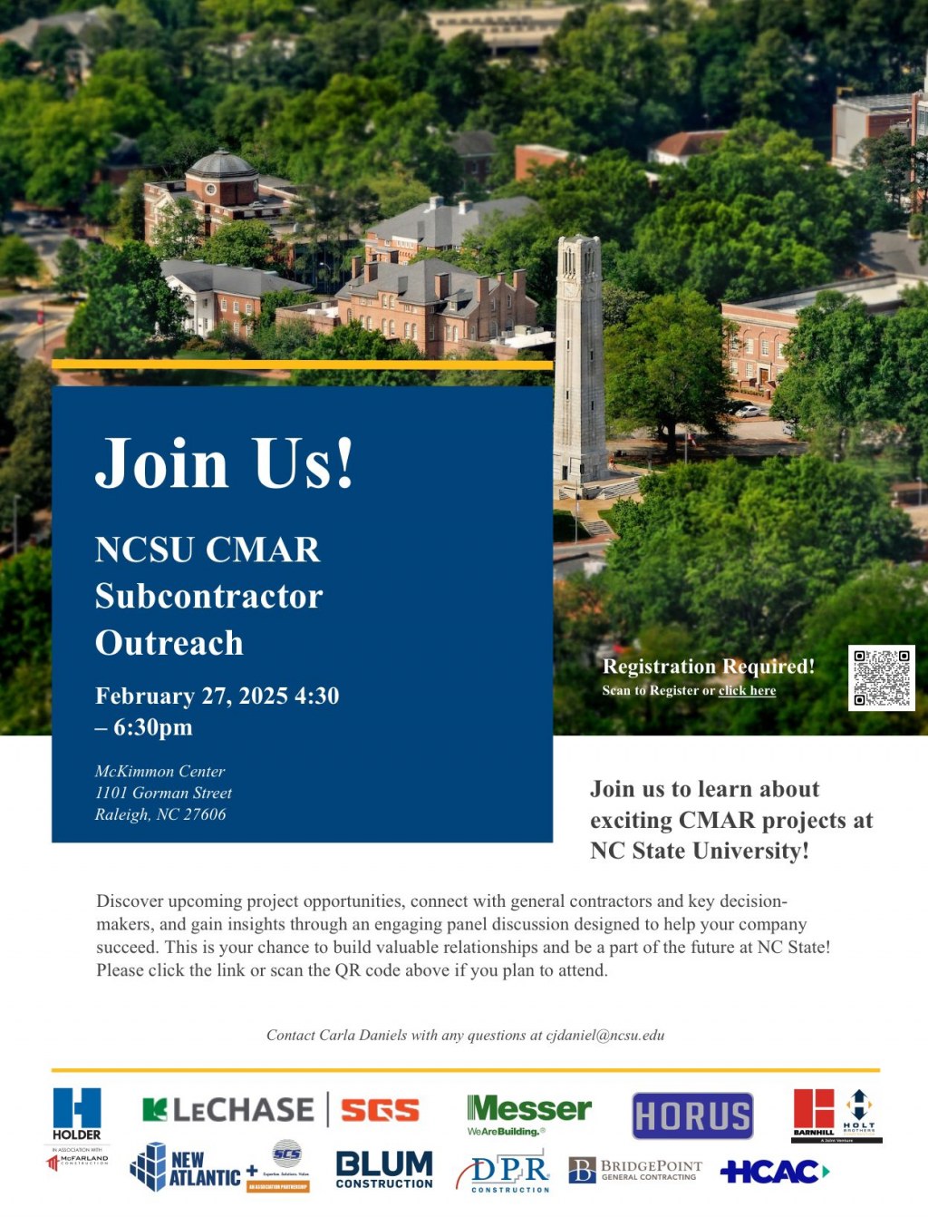 Image for Join us to learn about exciting CMAR projects at NC State ...