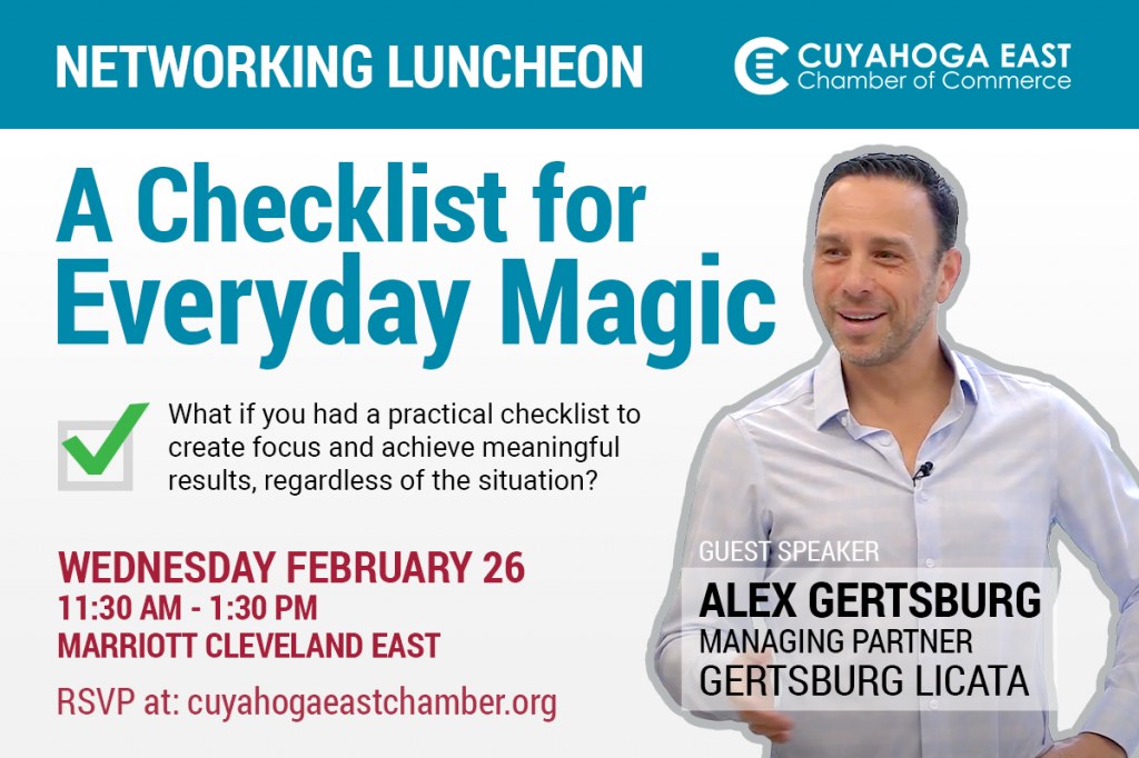 Luncheon: A Checklist for Everyday Magic – Cuyahoga East Chamber of ...