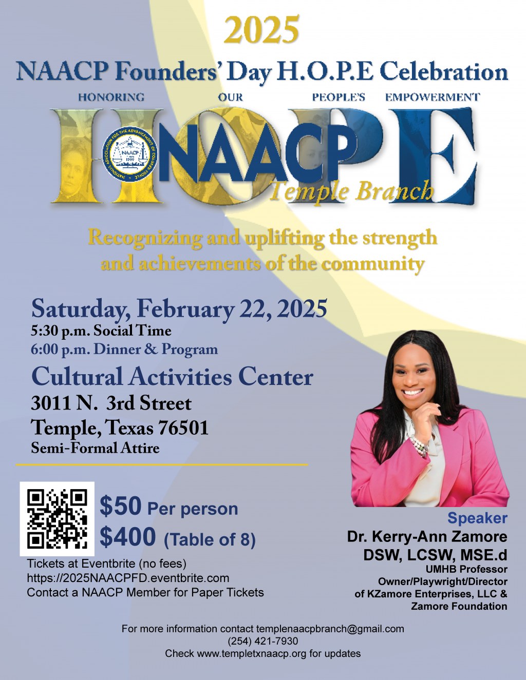 Image for 2025 NAACP Founders' Day H.O.P.E Celebration