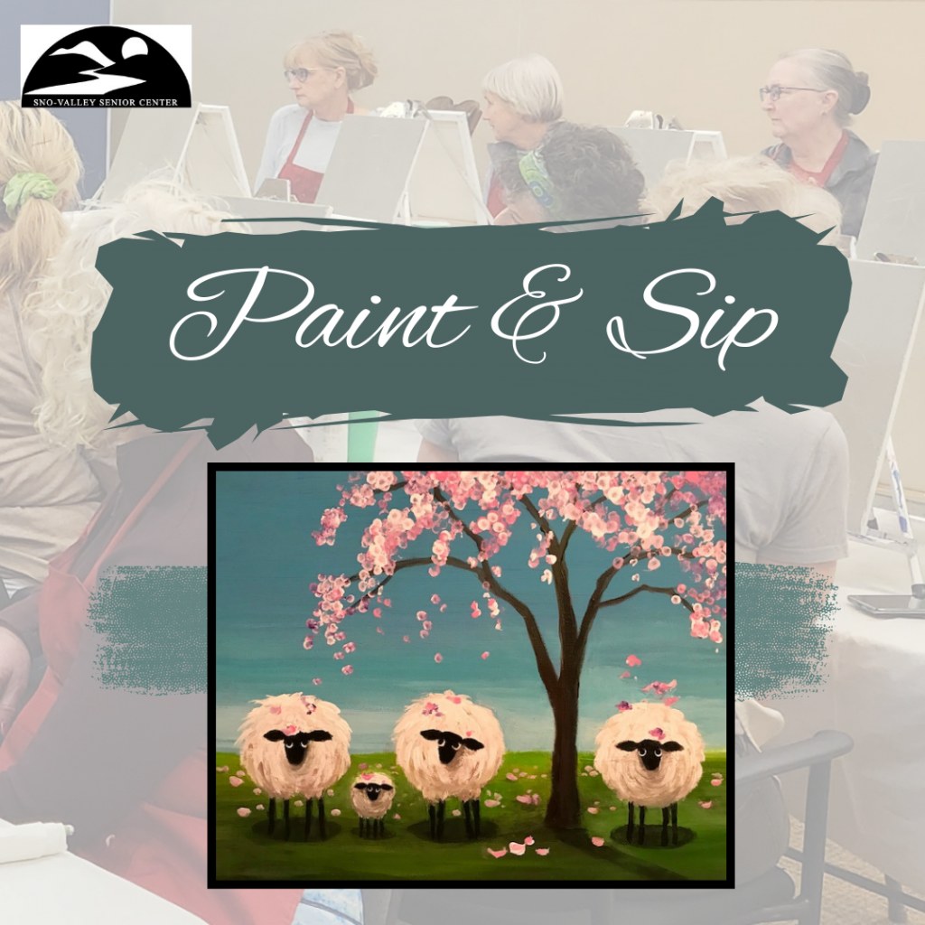 Paint & Sip: Spring Sheep – Carnation Chamber of Commerce