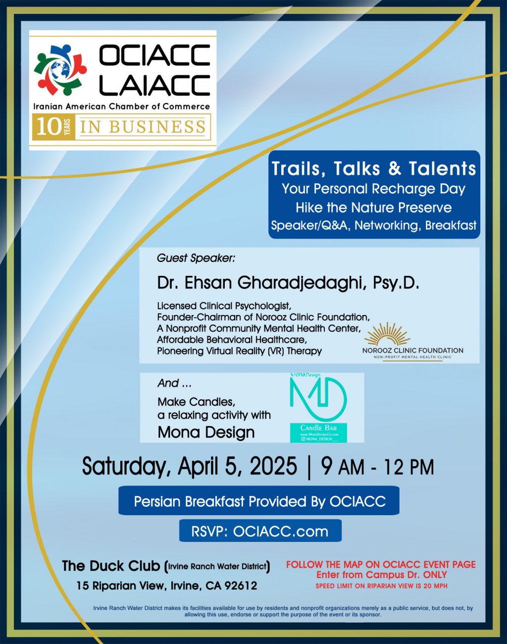 Trails, Talks, Talents, Breakfast & Mixer, The Duck Club, Irvine ...