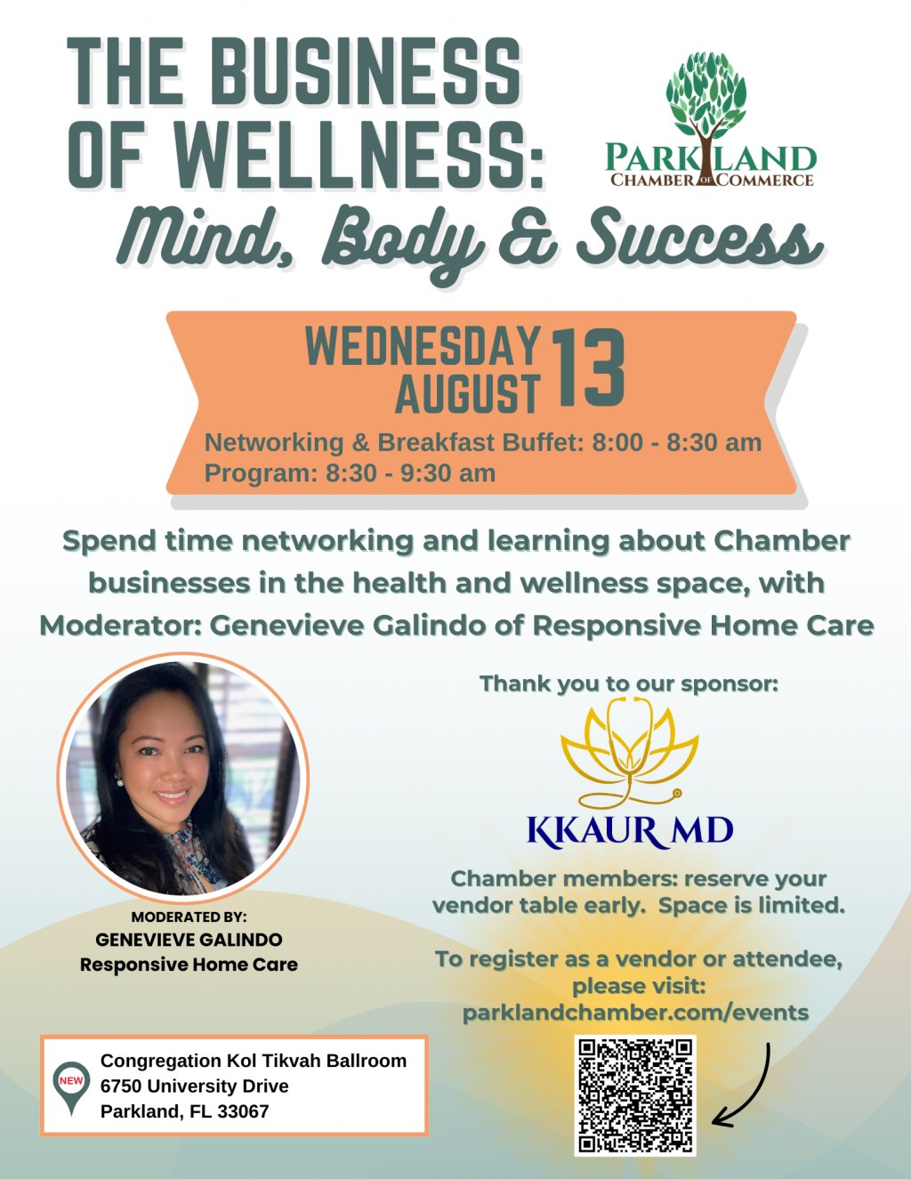 Image for "The Business of Wellness: Mind, Body & Success" Breakfast event