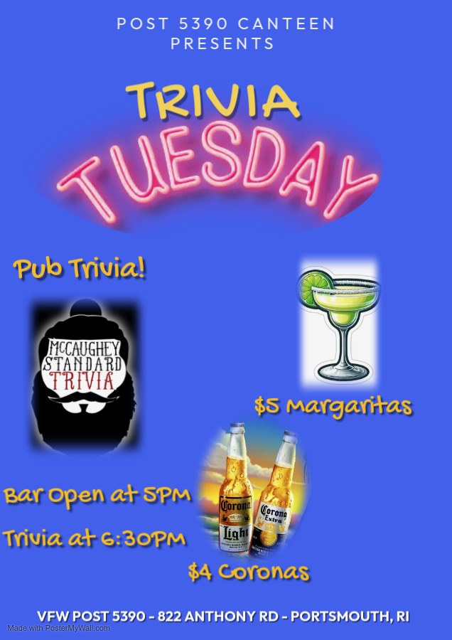 Trivia Tuesday @ the VFW!! – VFW Post 5390