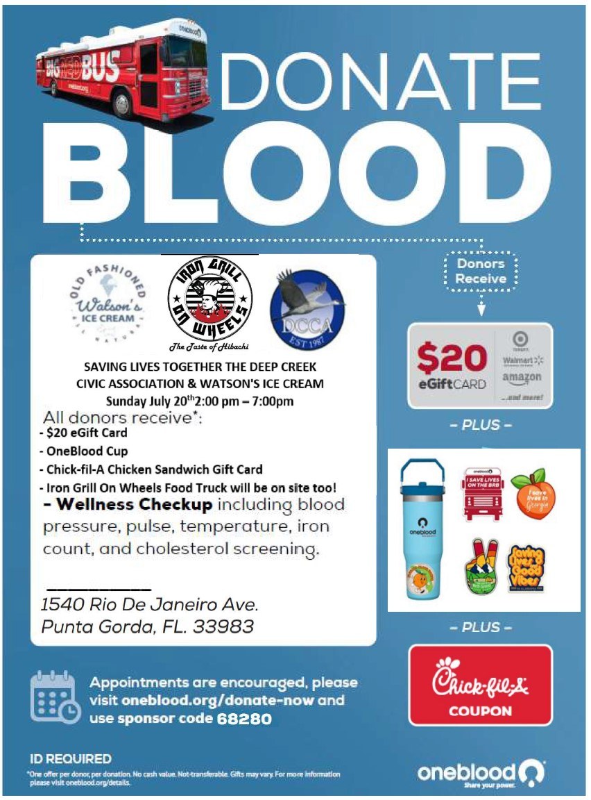 Blood Drive – Deep Creek Civic Association
