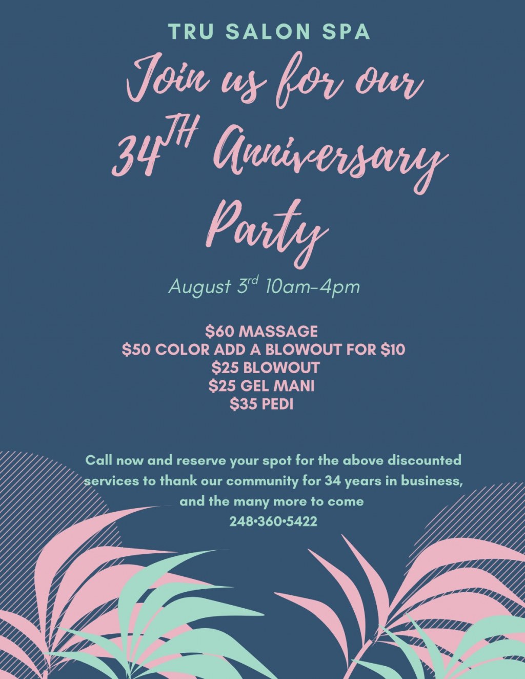 Image for Tue Salon Spa's 34th Anniversary Party