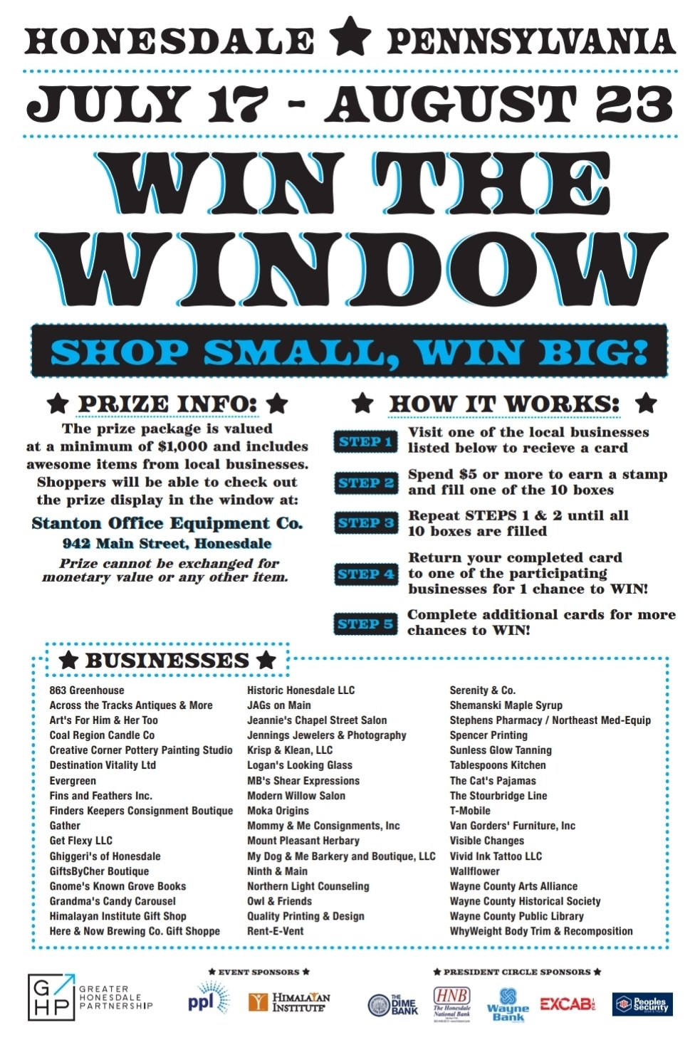 Third Thursday ~ Win the Window – Greater Honesdale Partnership