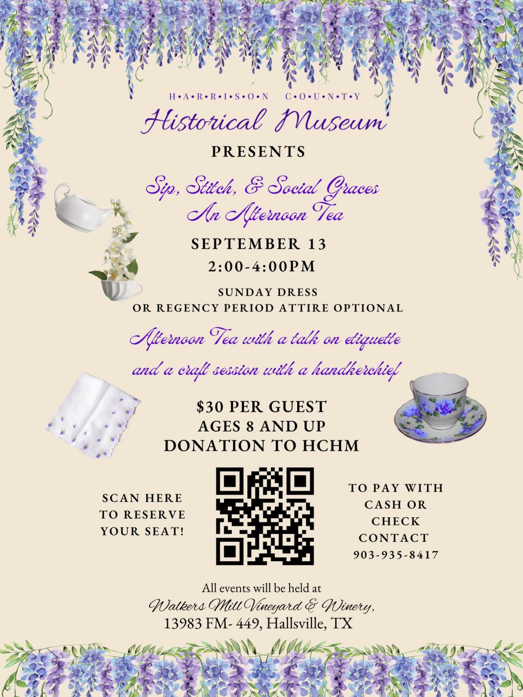 Sip, Stitch, & Social Graces: An Afternoon Tea - Greater Marshall ...