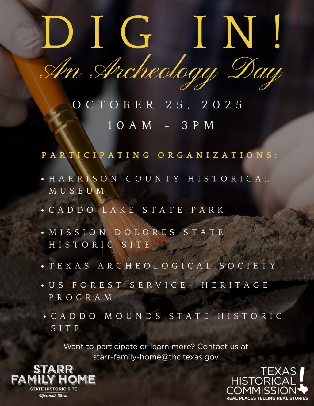 Dig In! An Archelogy Day - Greater Marshall Chamber of Commerce