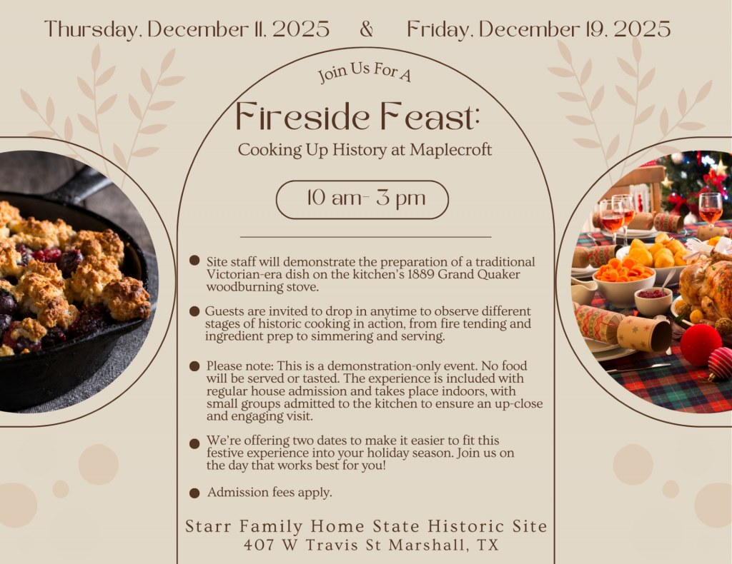 Fireside Feast at the Starr Home - Greater Marshall Chamber of Commerce