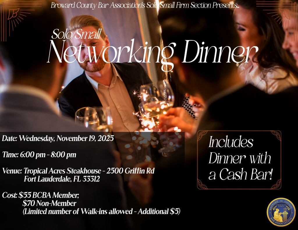 Image for Solo/Small Firm Networking Dinner