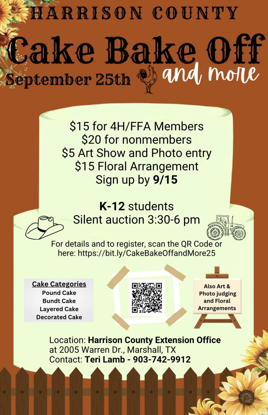 Harrison County 4H/FFA Cake Bake Off Silent Auction - Greater Marshall ...