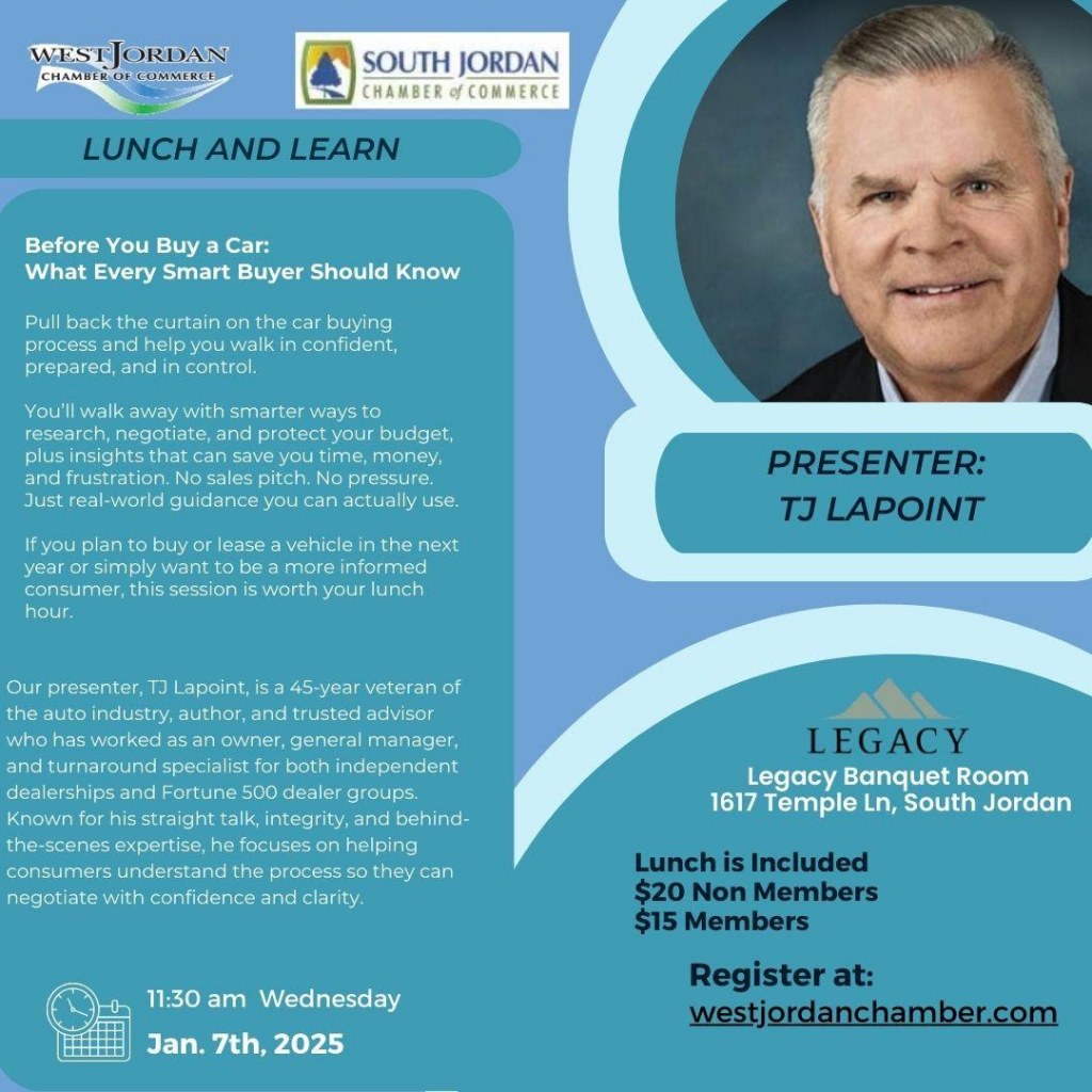Lunch and Learn - TJ LaPoint - Before you Buy a Car - What every smart ...