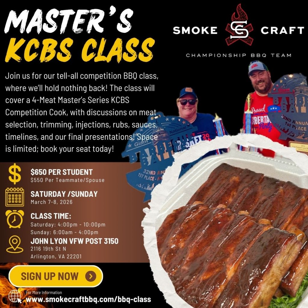 Smokecraft's KCBS Master's Series Competition BBQ ClassMid Atlantic ...